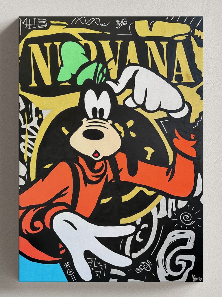 Goofy in Bloom - Canvas 60x90 - Josh Mahaby Pop Art