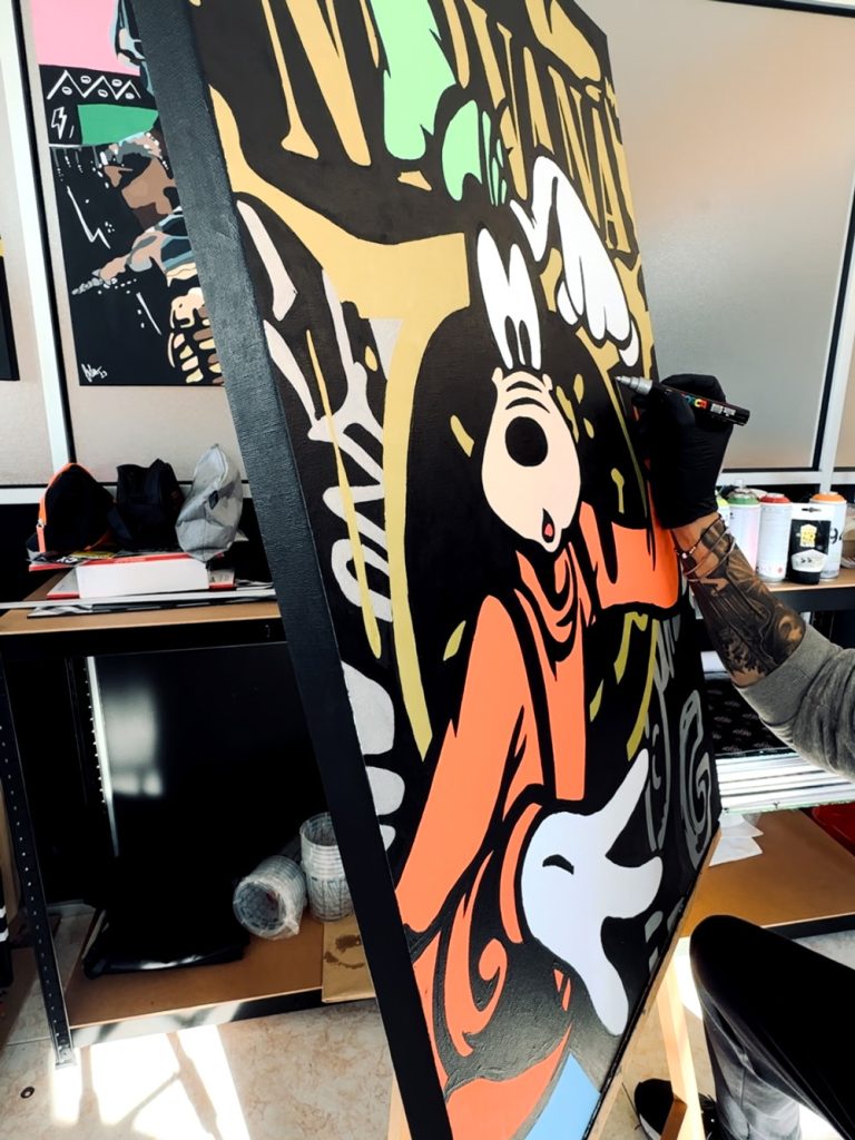 Goofy in Bloom - Canvas 60x90 - Josh Mahaby Pop Art